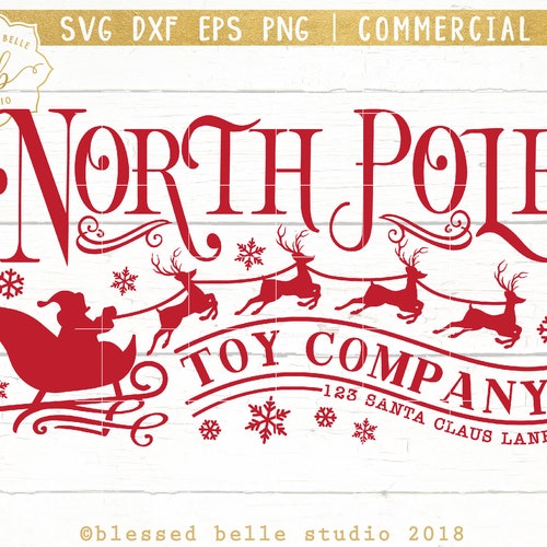 North Pole Toy Company SVG Christmas Svg Santa Svg - Etsy
