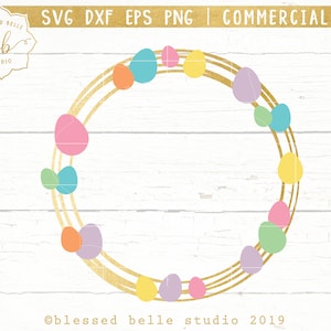 Easter Monogram SVG, Easter Monogram Frame Svg, Easter Eggs Svg, Easter ...