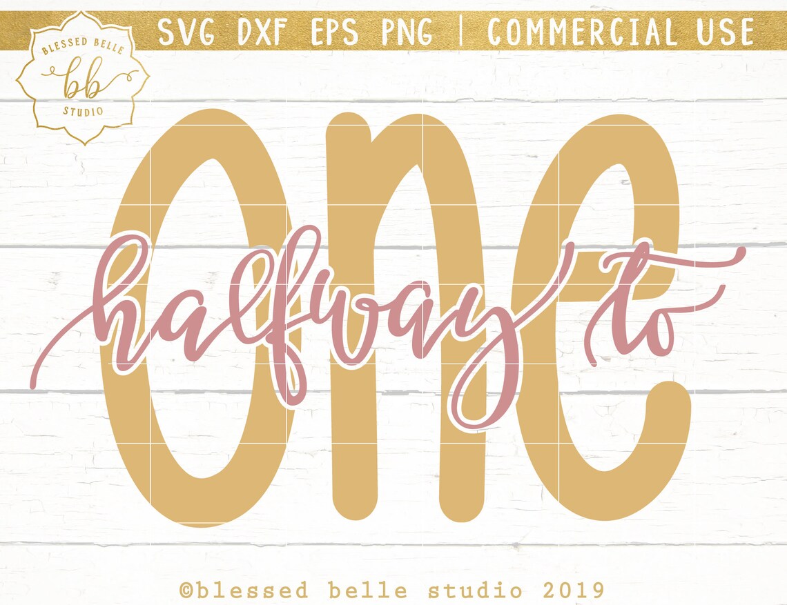 Halfway to One Svg, Half Birthday Svg, 6 Months Svg, Baby Half Birthday ...