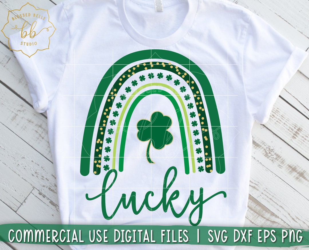 Lucky Svg, Rainbow Svg, St Patricks Day Svg, Lucky Svg, Shamrock ...