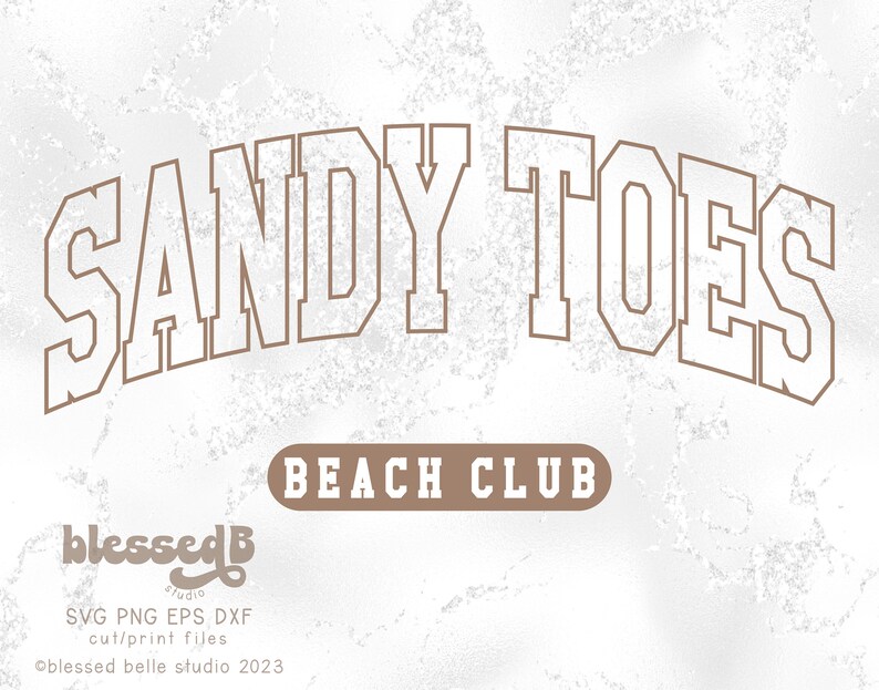 Sandy Toes Beach Club Svg, Png, Beach Sweatshirt Svg, Beach Trip Svg ...