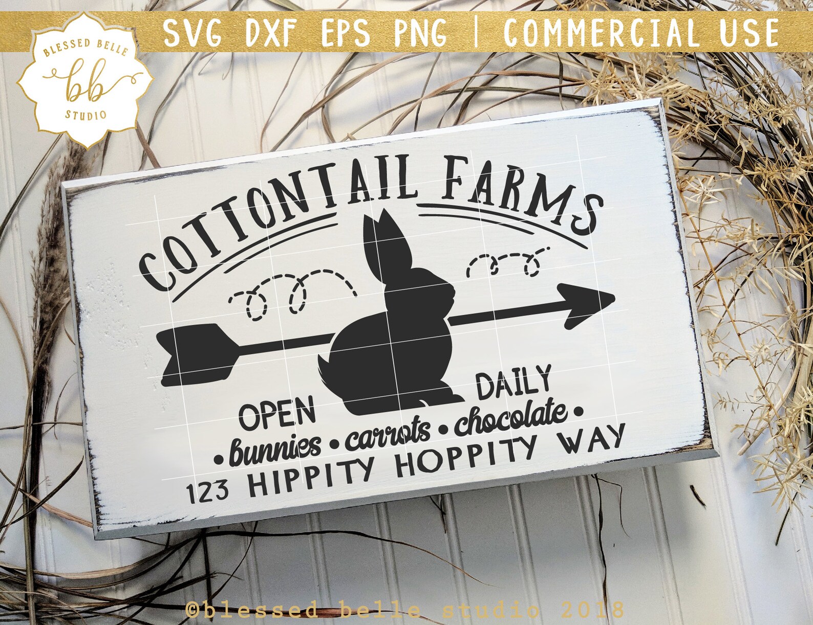 Easter Farmhouse Svg Easter Sign Svg Bunny Svg Bunny Sign | Etsy