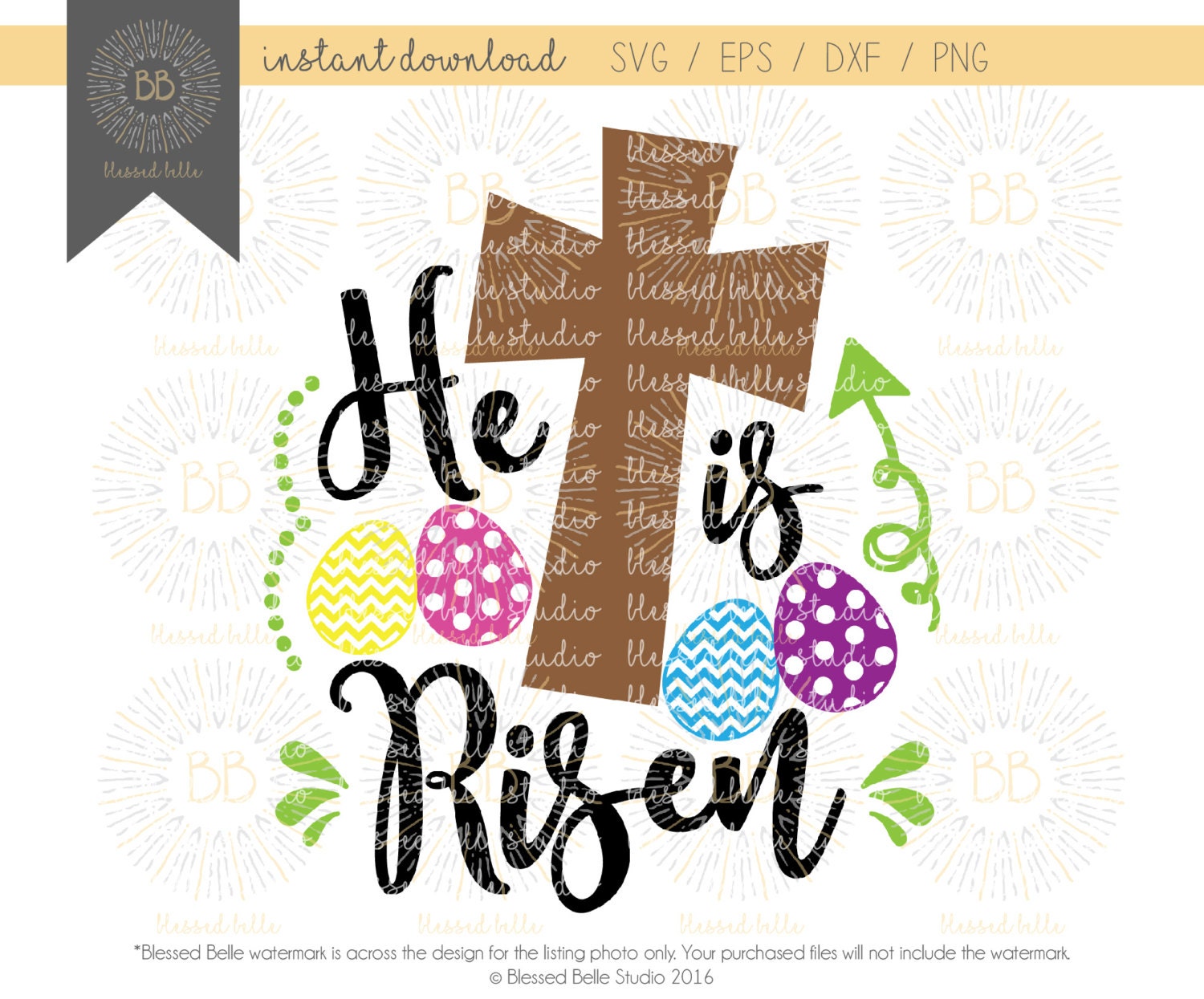 He is Risen SVG Easter SVG Jesus Svg Svg Eps Dxf Png - Etsy