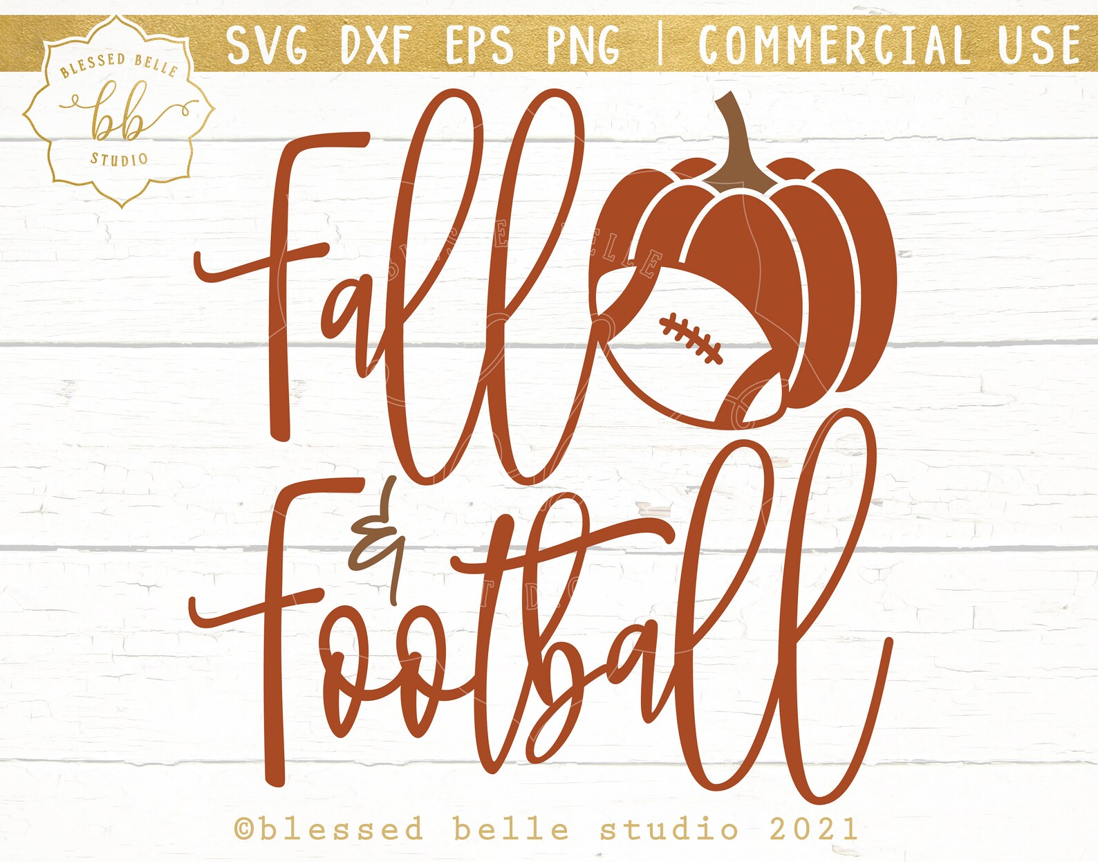 Fall and Football SVG Eps Dxf Png File Pumpkin Football - Etsy