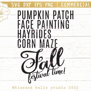 Fall Festival Time SVG, Fall Festival Svg Png, Dxf, Eps, Fall, Pumpkin ...