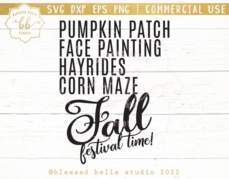Fall Festival Time SVG Fall Festival Svg Png Dxf Eps Fall - Etsy
