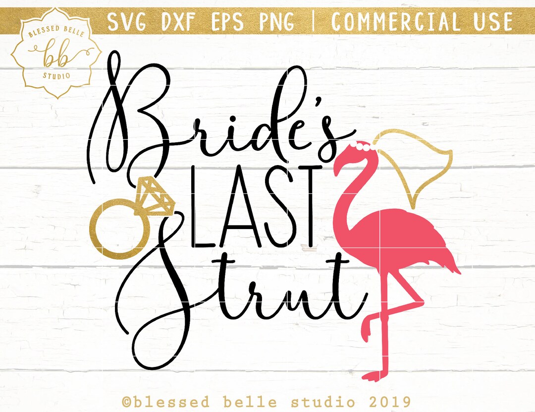 Flamingo SVG, Brides Last Strut SVG, Flamingo Bachelorette Svg ...