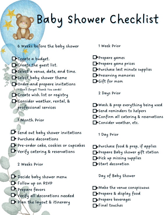 Printable Baby Shower List BABY REGISTRY CHECKLIST 2023 (Everything