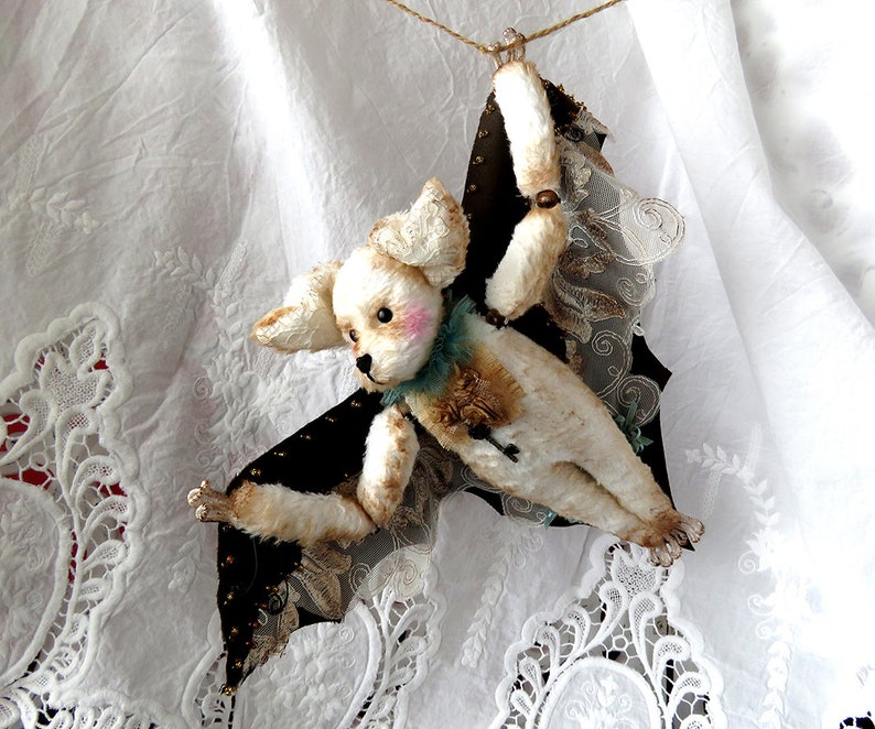 TUTORIAL Teddy Bat, Teddy Bat Sewing Pattern, Collectible Jointed Plush ...