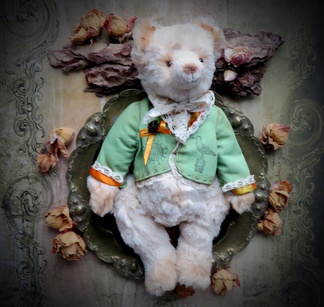 Teddy Bear, Handmade Collectible Teddy Bear, Plush Art Toy, Jointed of ...