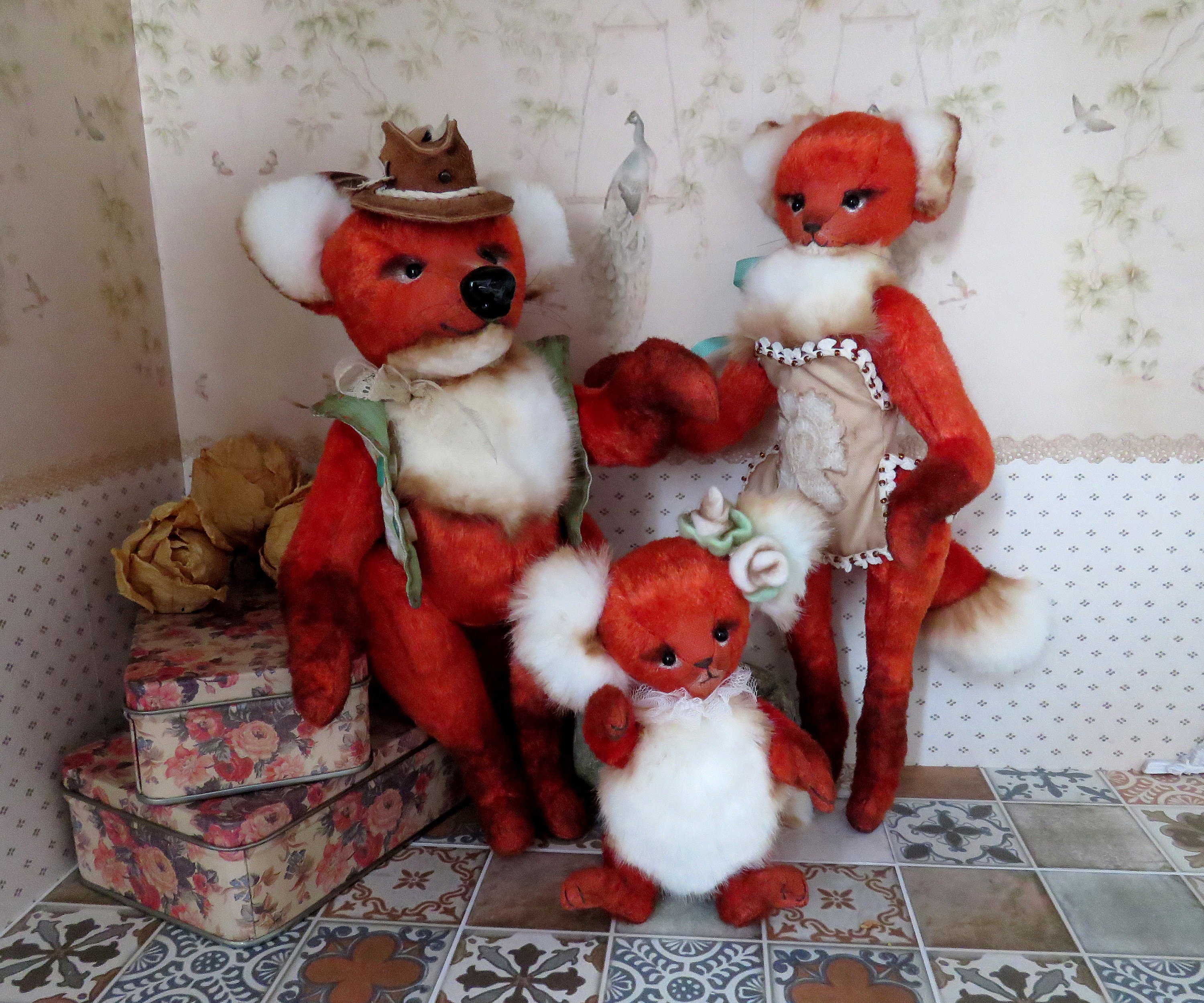 3 PATTERNS Teddy Fox Family, Plush Teddy Fox Sewing Pattern, Artist ...