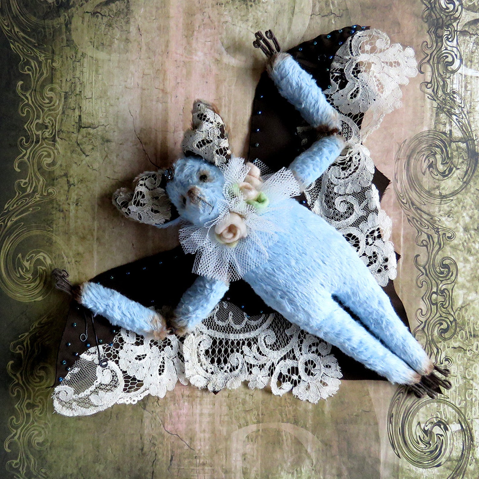 TUTORIAL Teddy Bat, Teddy Bat Sewing Pattern, Collectible Jointed Plush ...