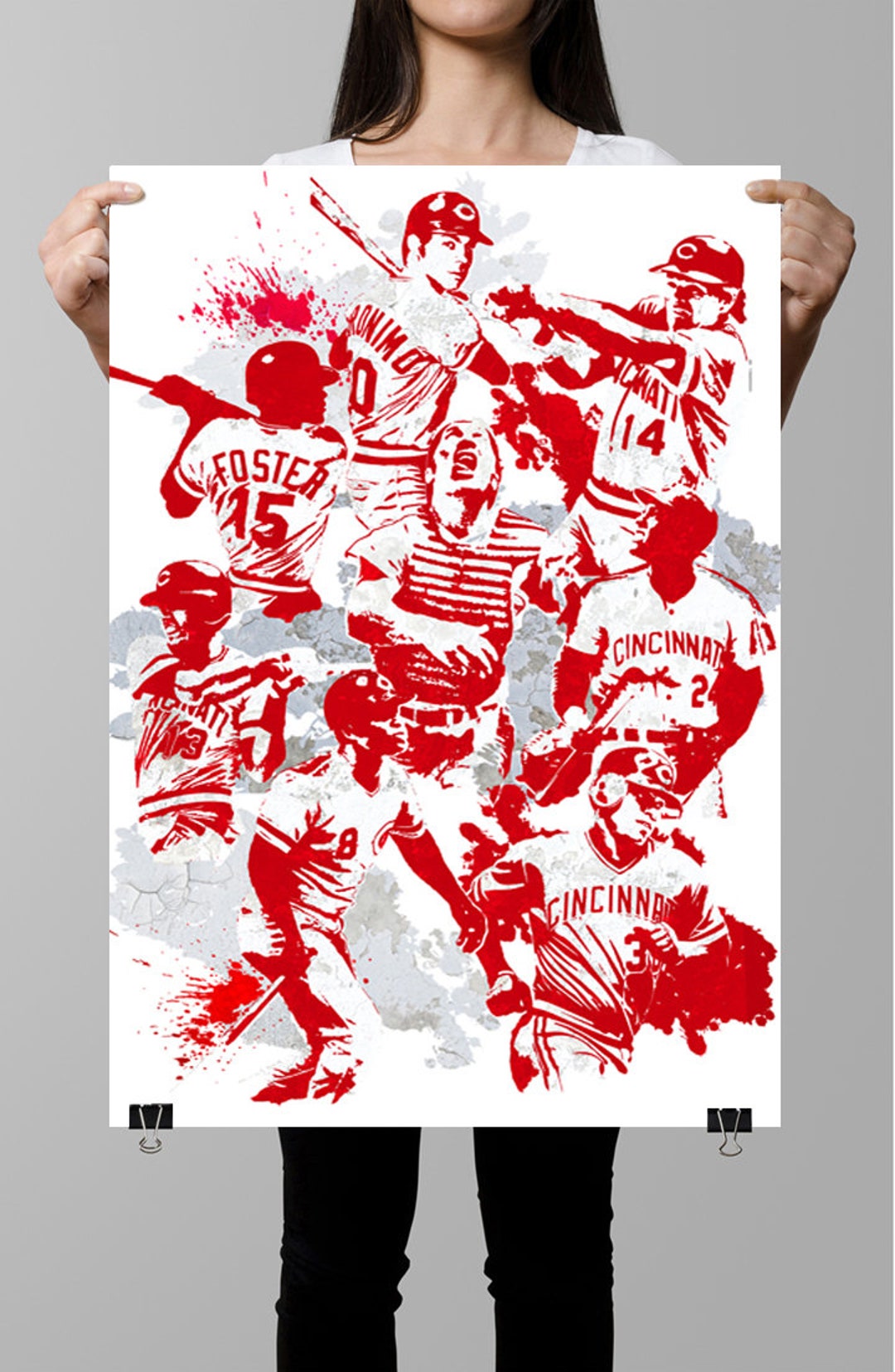 Big Red Machine Art Print: Cincinnati Reds Baseball Poster - Etsy