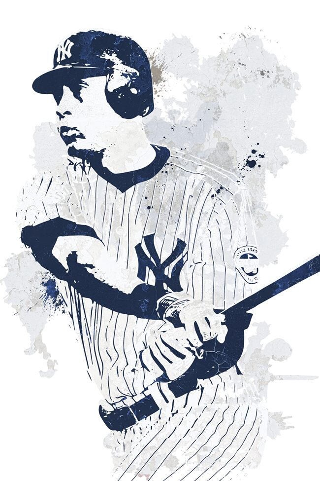 Derek Jeter New York Yankees, Sports Poster, Fan Art - Etsy