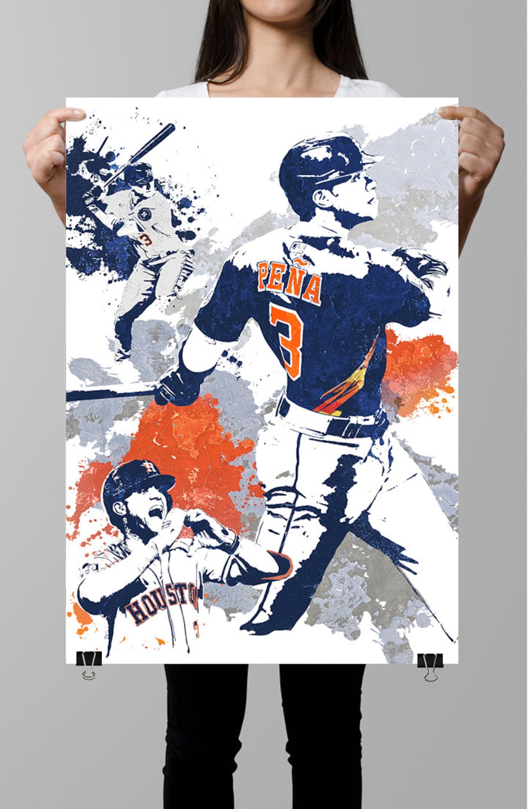 Jeremy Pena Houston Astros Poster, Wall Art, Sports Poster, Fan Art ...