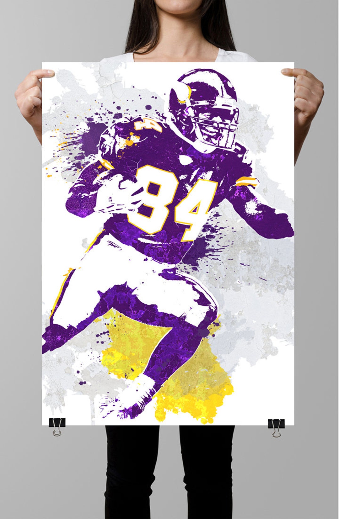 Randy Moss Minnesota Vikings Art Print: Sports Fan Decor - Etsy