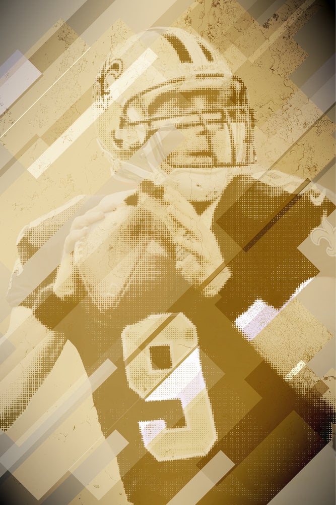 Drew Brees New Orleans Saints Poster Wall Art Sports Poster | Etsy