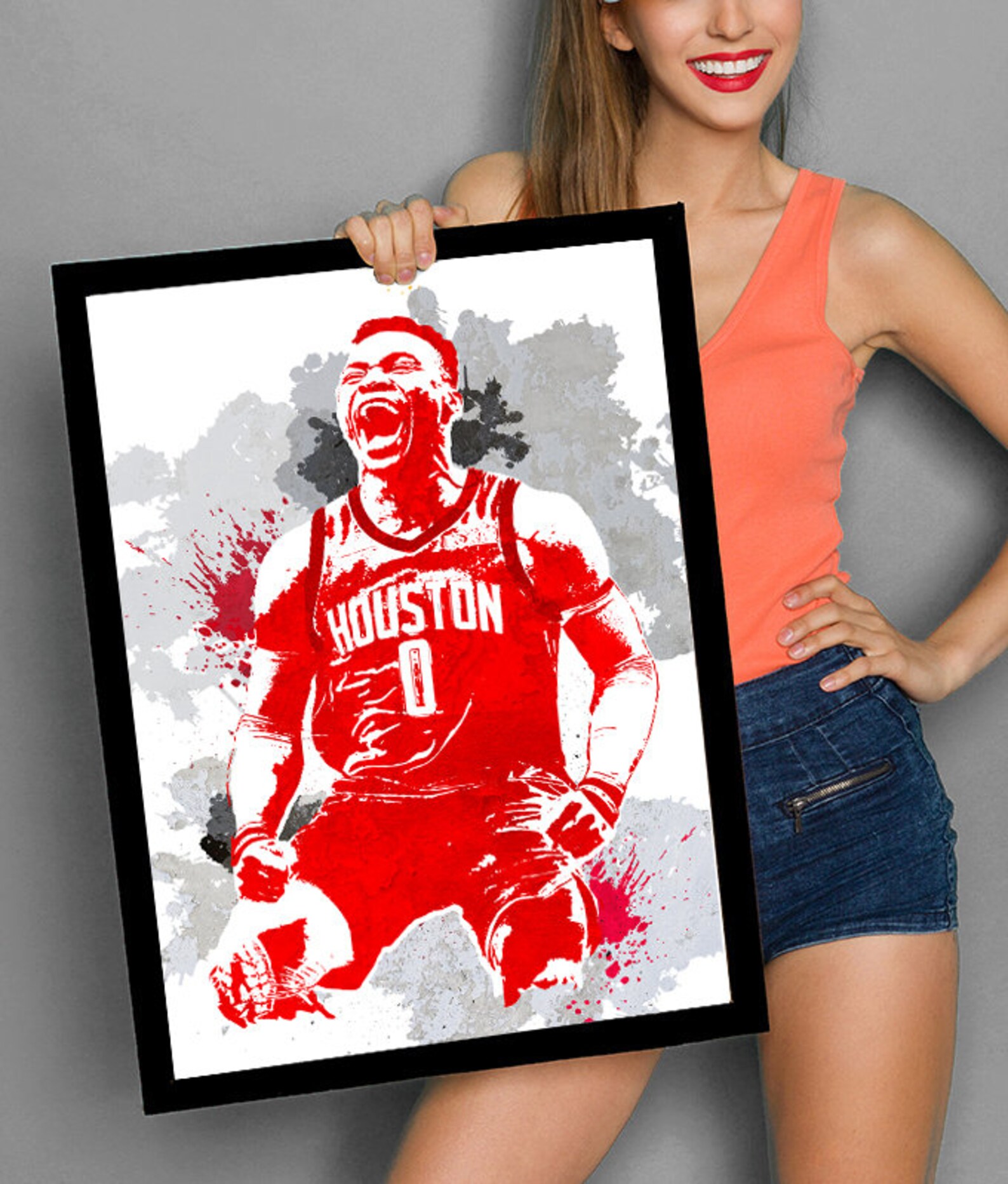 Russell Westbrook Houston Rockets Poster Sports Art Poster | Etsy