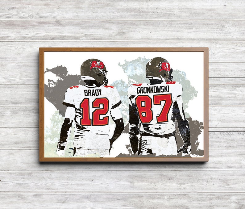 Tom Brady & Rob Gronkowski Buccaneers Poster: Sports Wall Art - Etsy