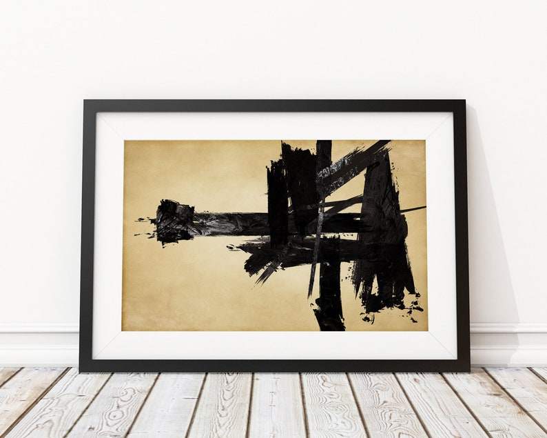 Abstract in Black Expressionism Wall Art Poster Art Poster - Etsy