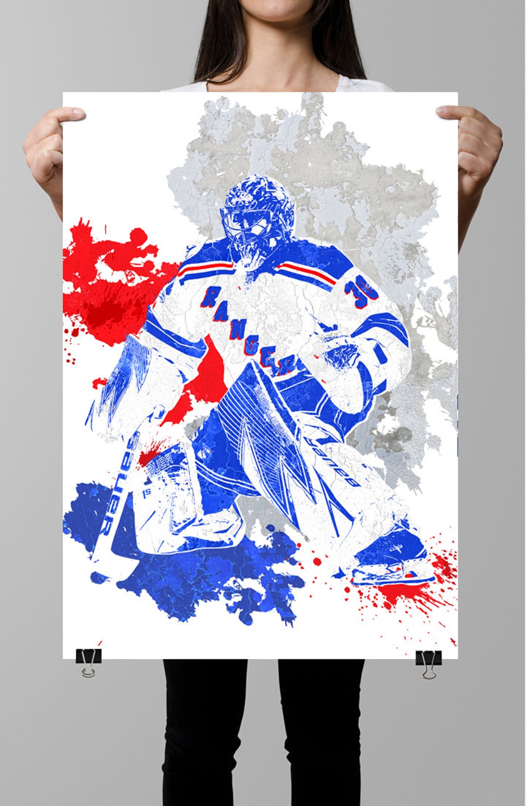 Fan Art Poster, Henrik Lundqvist, New York Rangers,wall Art,sports ...
