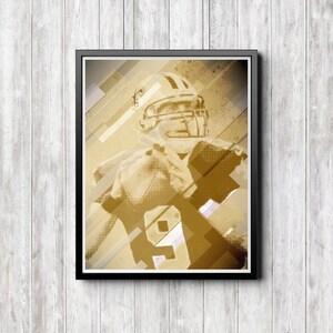 Drew Brees New Orleans Saints Poster, Wall Art, Sports Poster, Fan Art ...