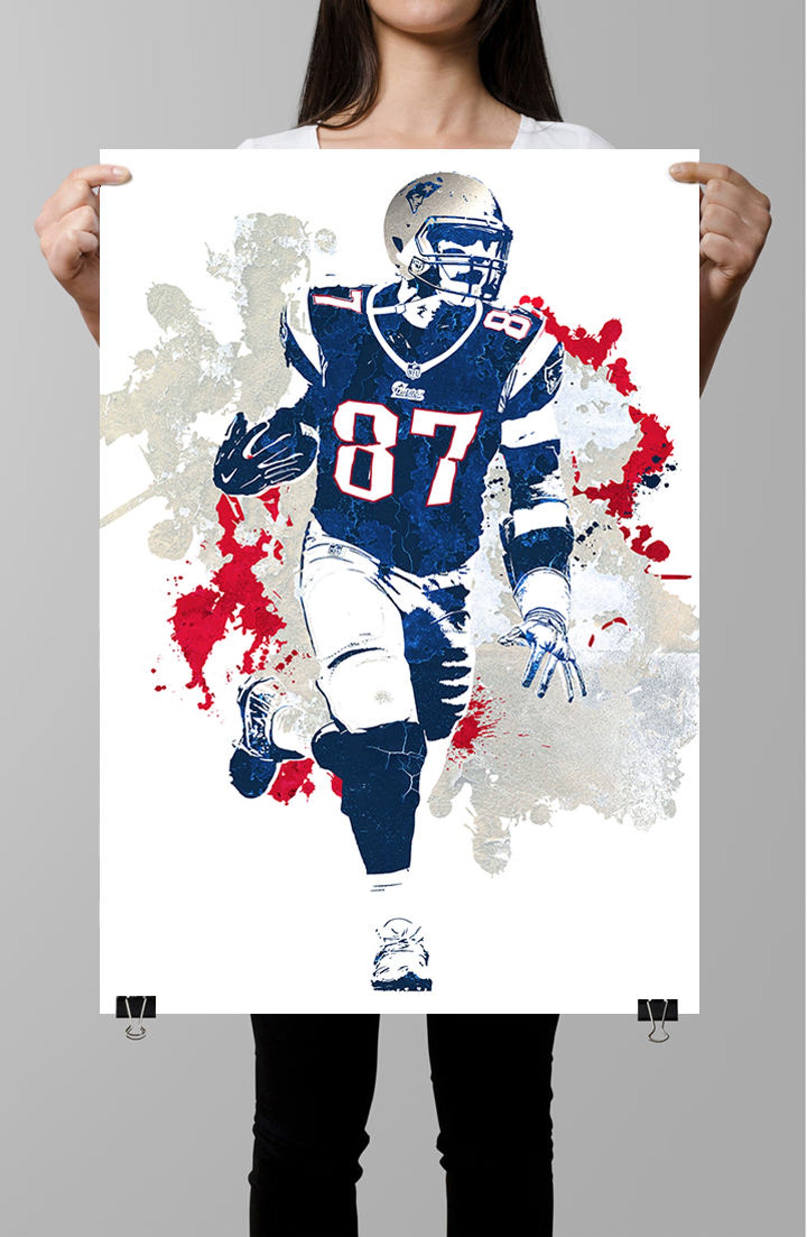 Fan Art Poster Rob Gronkowski New England Patriots Poster - Etsy