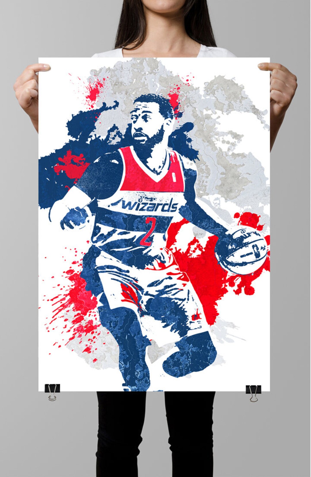 John Wall Art Poster: Washington Wizards Fan Art - Etsy