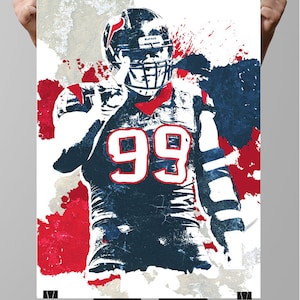 JJ Watt, Houston Texans Poster,poster, Wall Art,sports Poster,fan Art ...