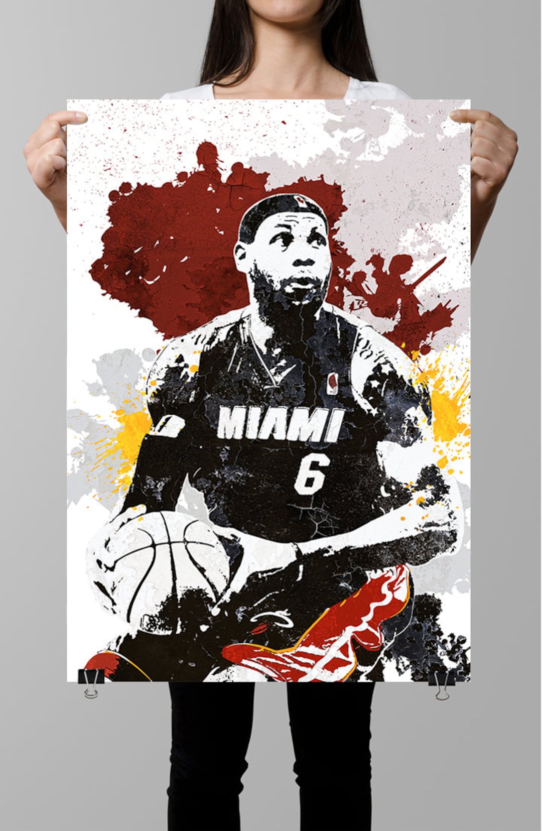 Lebron James Miami Heat Poster: Sports Fan Art Print - Etsy