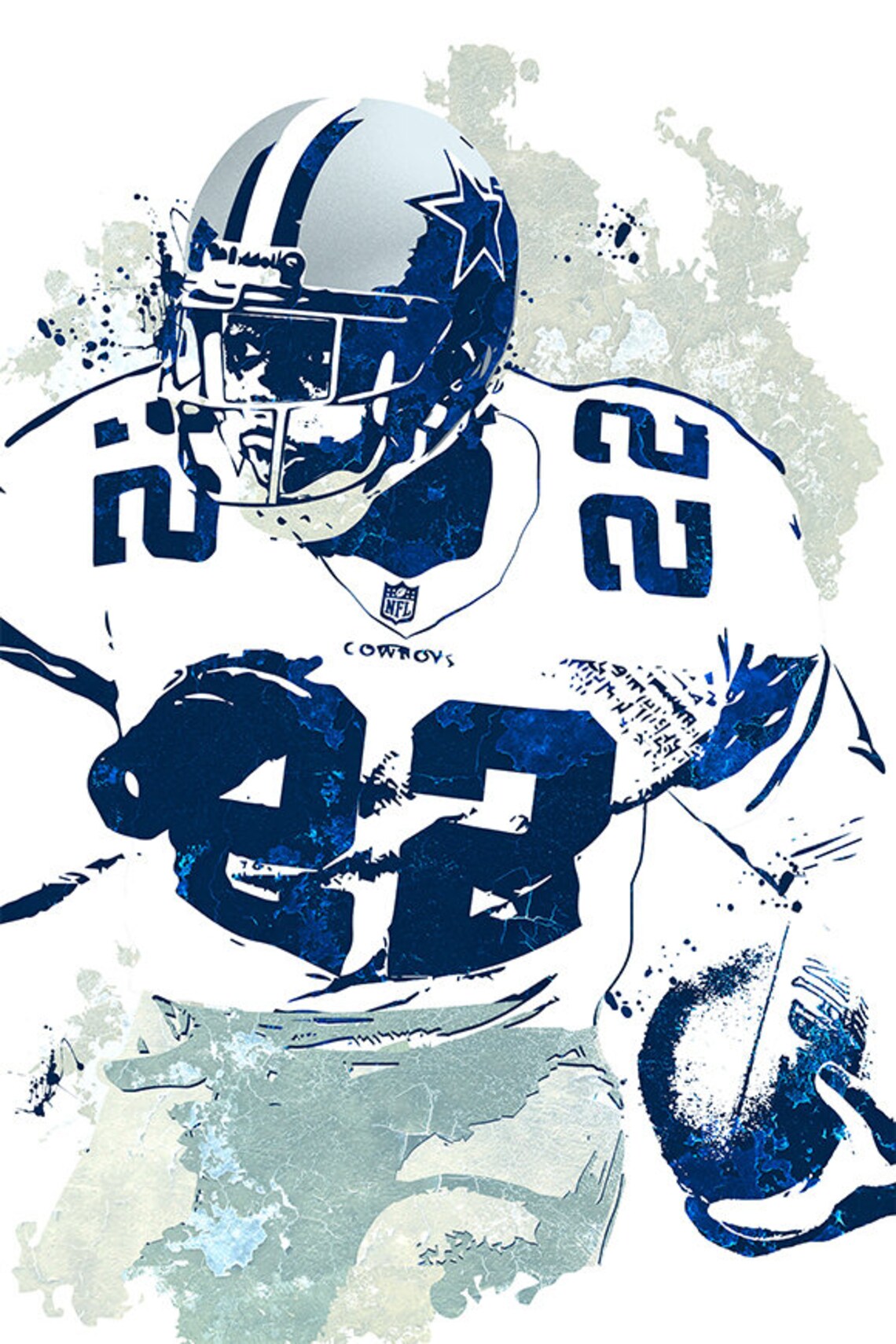 Emmitt Smith Dallas Cowboys Poster: Sports Fan Art Print - Etsy