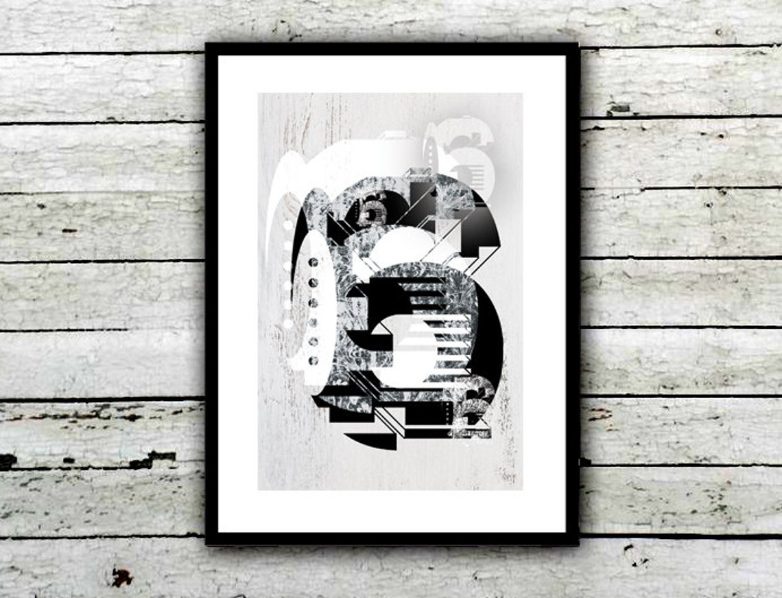 Typography Wall Art Numbers Number Six 6 Poster Fine - Etsy