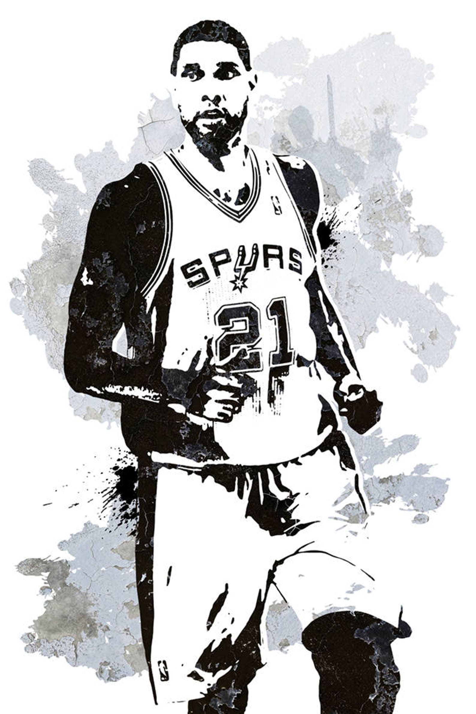 Fan Art Poster Tim Duncan San Antonio Spurs Wall Art Poster - Etsy