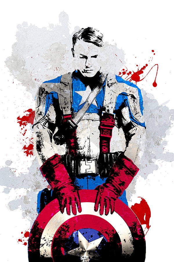 Captain America Steve Rogers Fan Poster Marvel Universe - Etsy