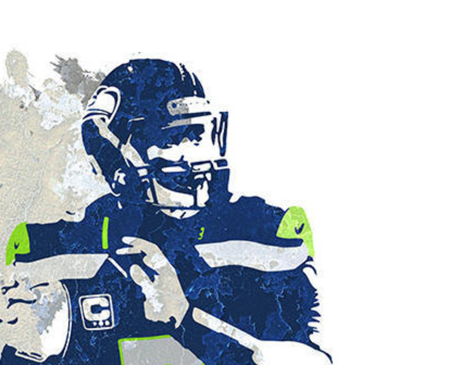 Fan art poster Russell Wilson Seattle Seahawks Poster Wall | Etsy