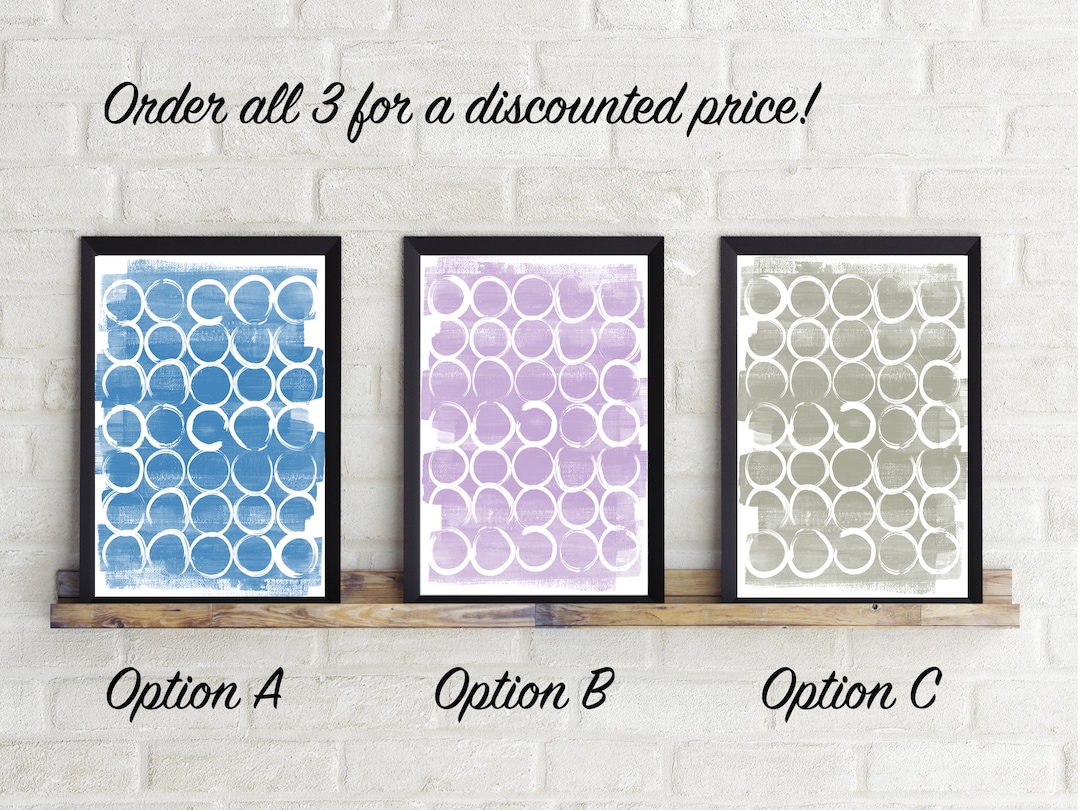 Painted Ring Patterns, Wall Art, Poster,poster Art, Geometric Prints ...