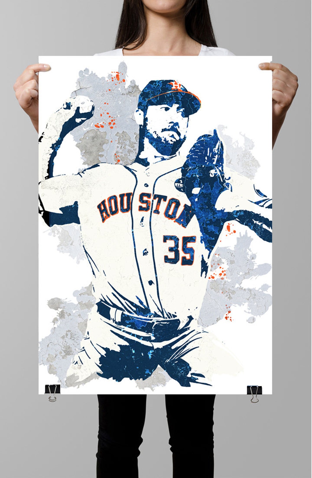 Justin Verlander, Houston Astros Poster, Wall Art, Sports Poster, Fan ...