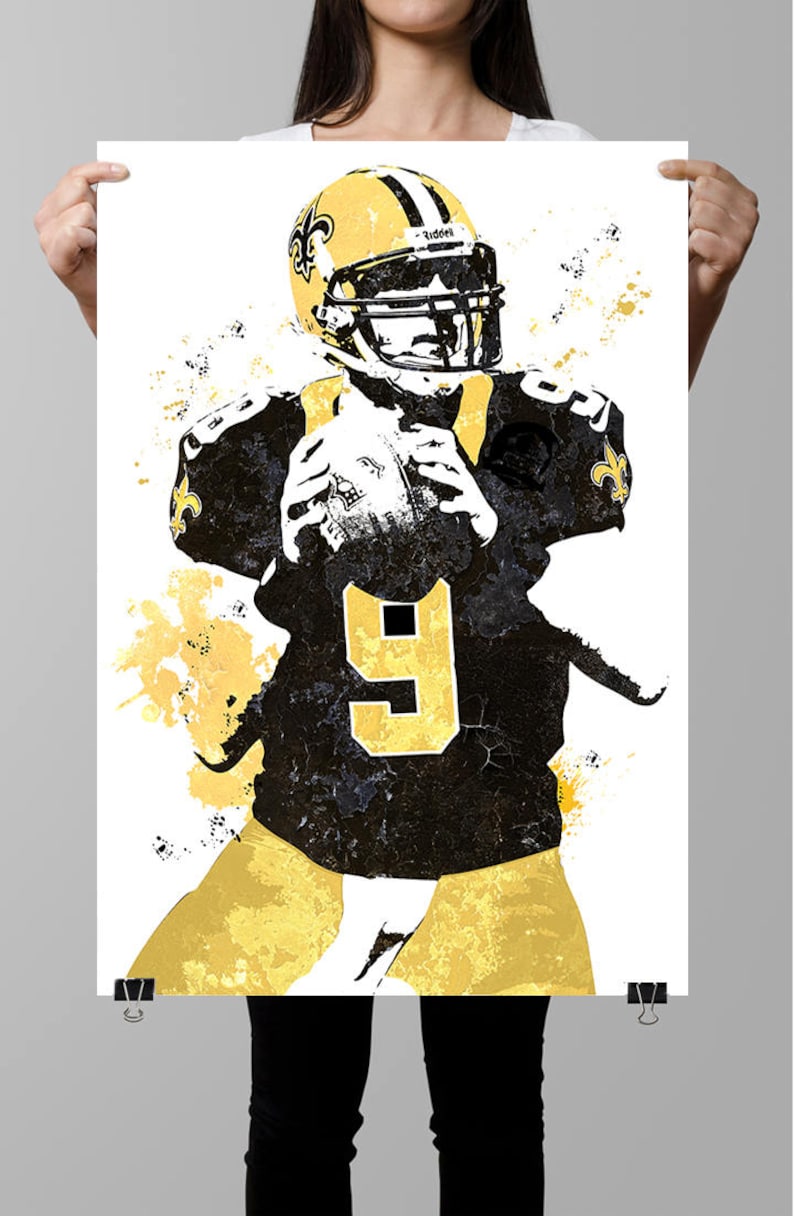 Fan Art Poster Drew Brees New Orleans Saints Poster Wall - Etsy