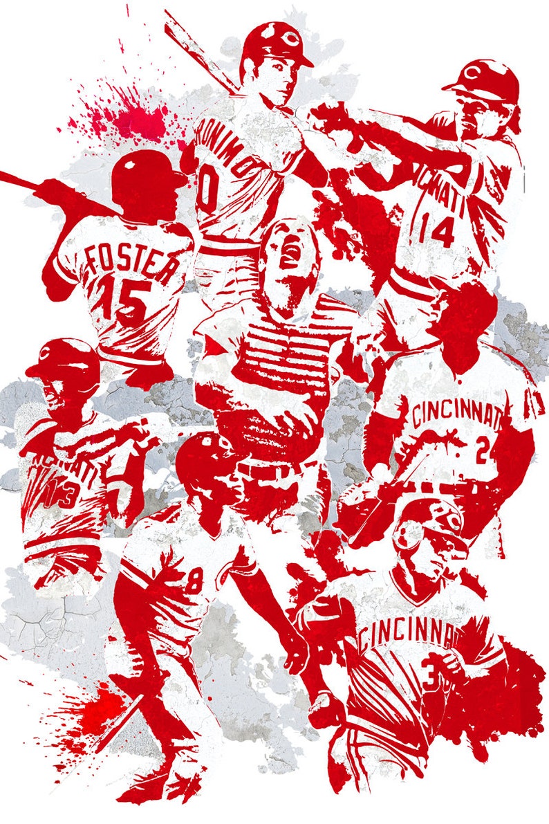 Big Red Machine Cincinnati Reds Sports Poster Wall Art Sports | Etsy