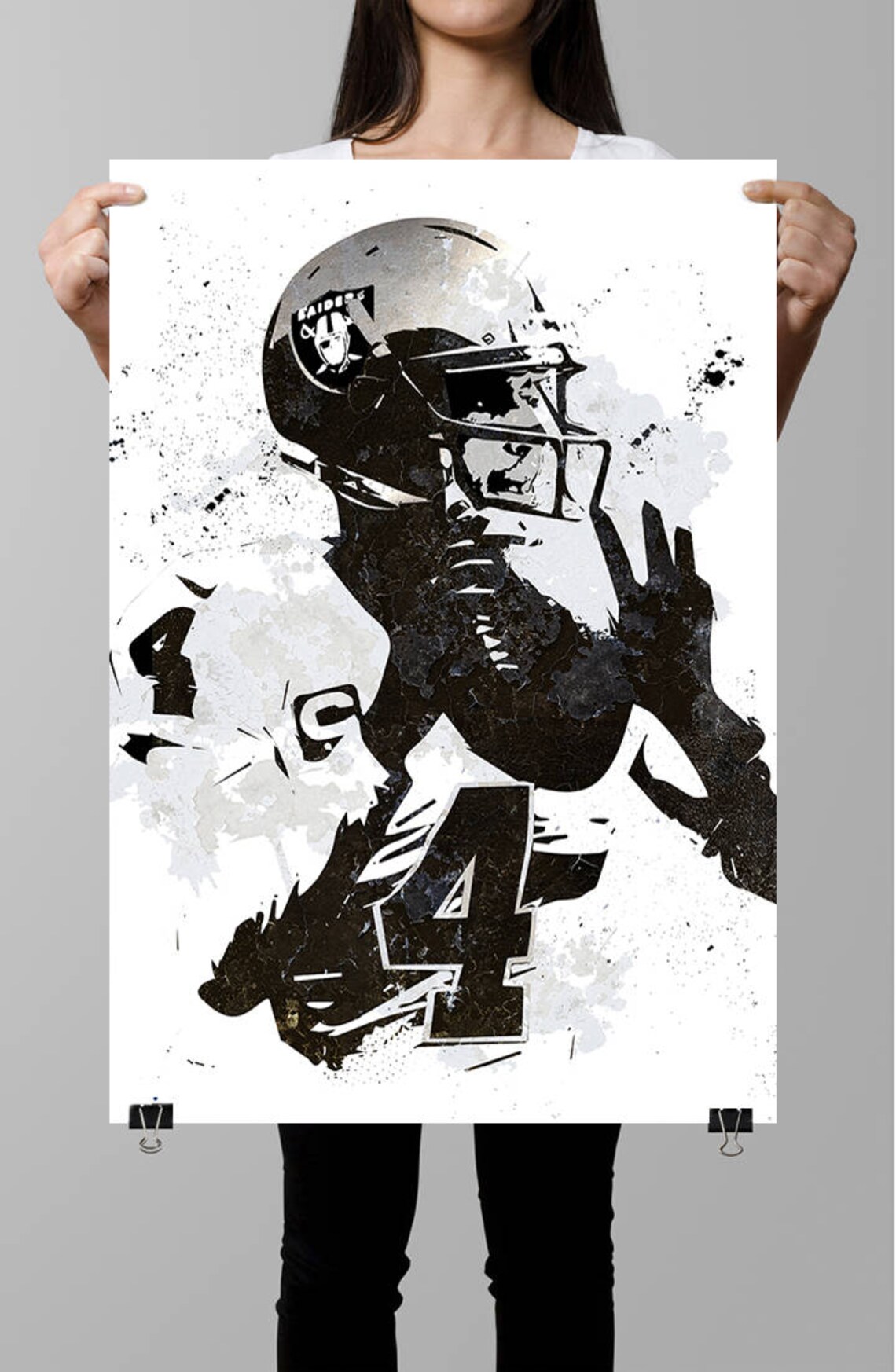 Fan Art Poster Derek Carr Oakland Raiders Poster Wall Art | Etsy