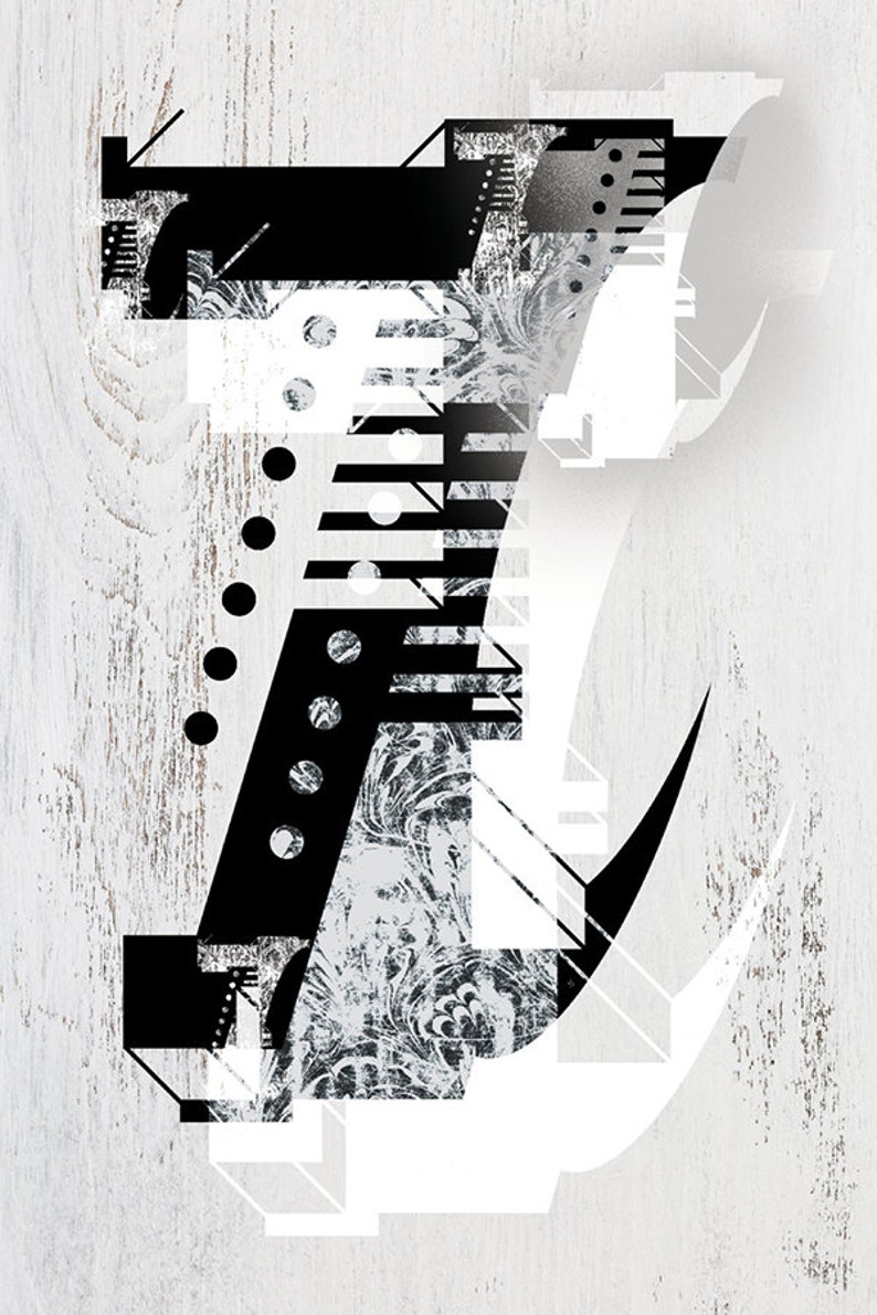 Typography Wall Art Numbers Typography Poster Fine Art | Etsy