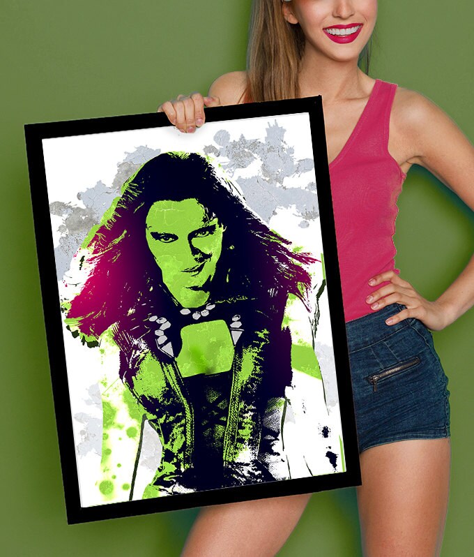 Gamora, the Adopted Daughter of Thanos, Guardians of the Galaxy, Poster ...