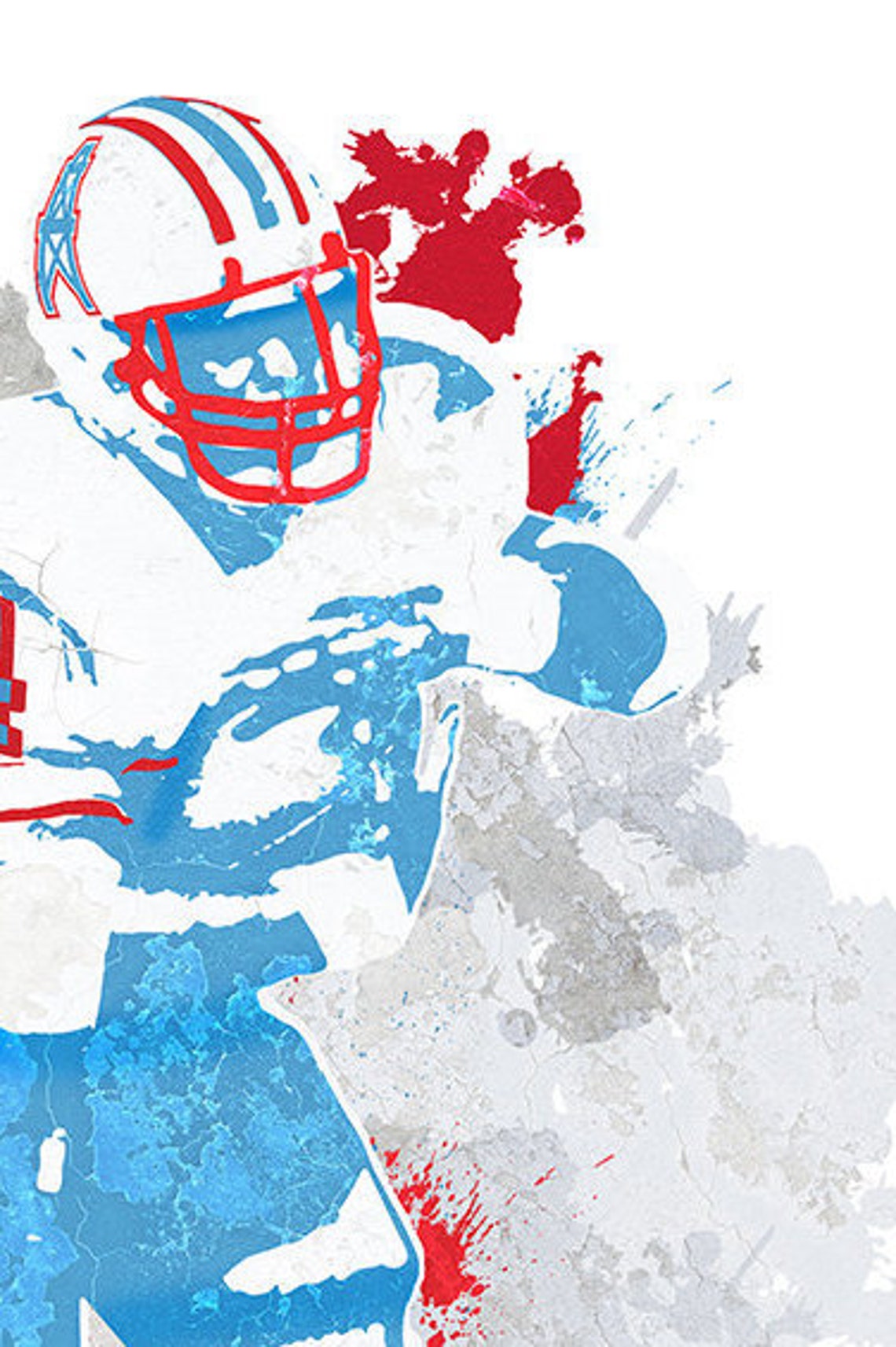 Earl Campbell Houston Oilers Poster Wall Art Sports Poster | Etsy