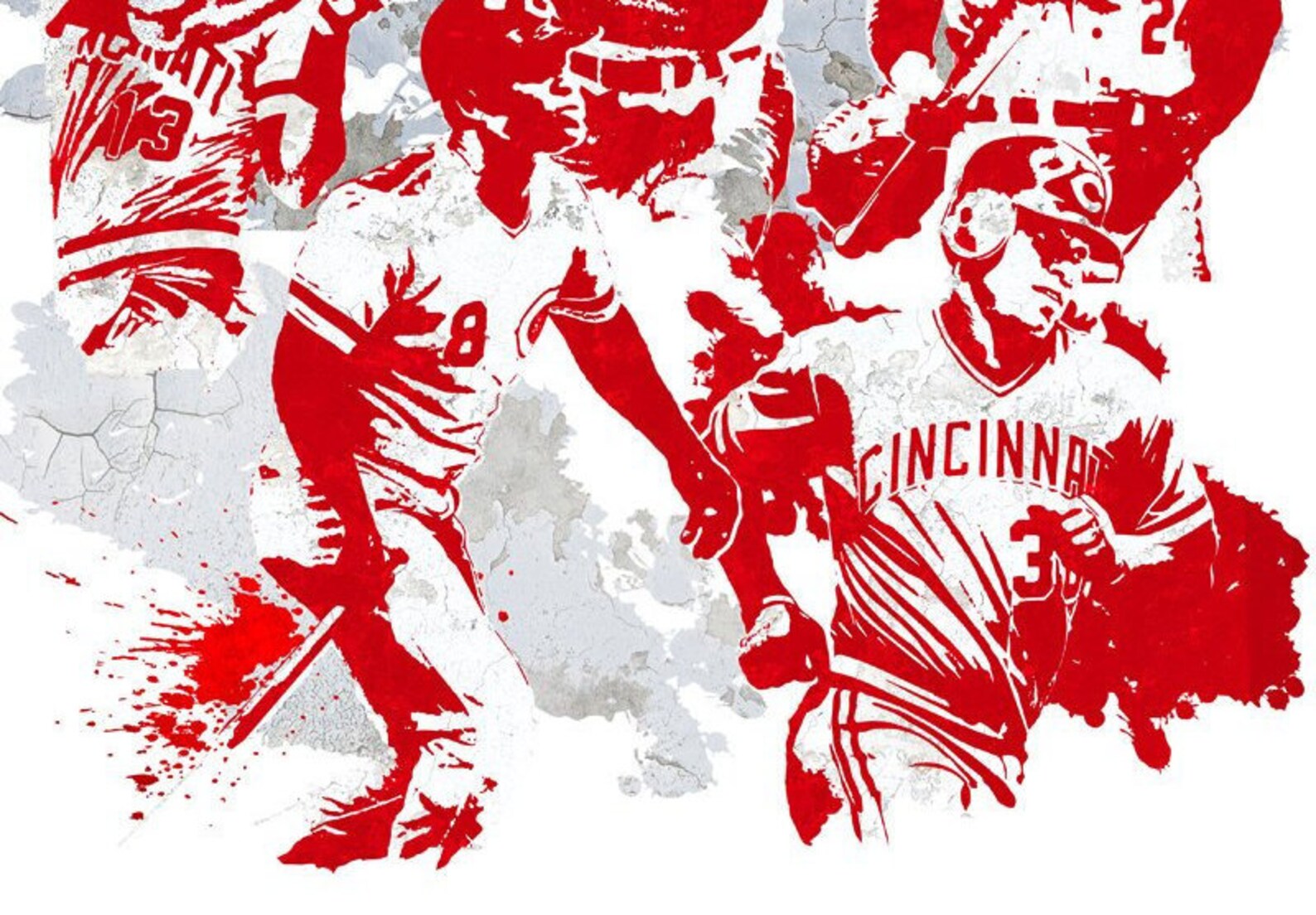 Big Red Machine Cincinnati Reds Sports Poster Wall Art Sports | Etsy