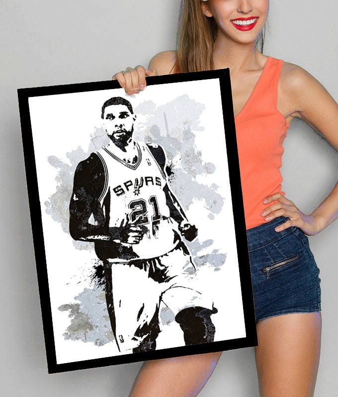 Fan Art Poster Tim Duncan San Antonio Spurs Wall Art Poster - Etsy