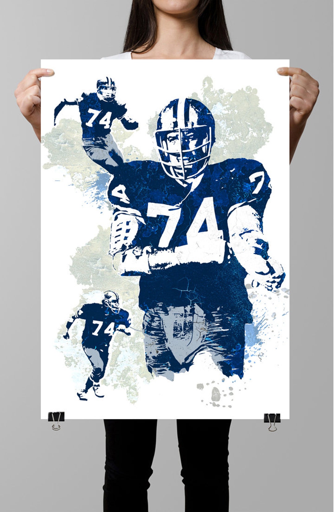 Bob Lilly Mr. Cowboy Dallas Cowboys Legend Poster,wall Art, Sports ...