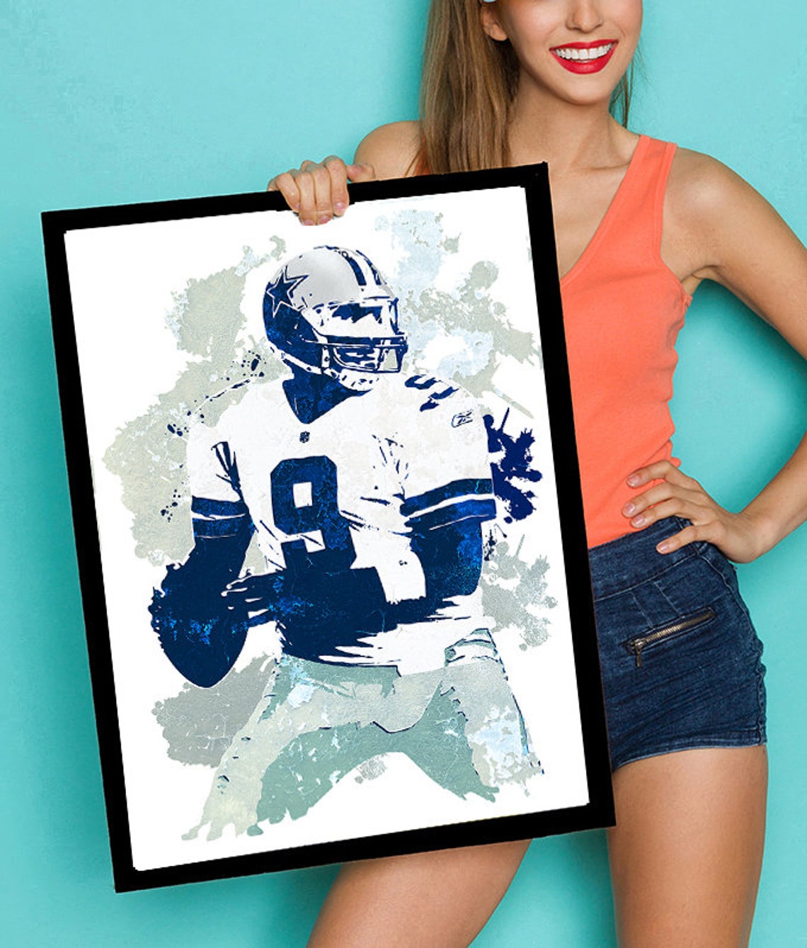 Fan art poster Tony Romo Dallas Cowboys Poster Wall art | Etsy