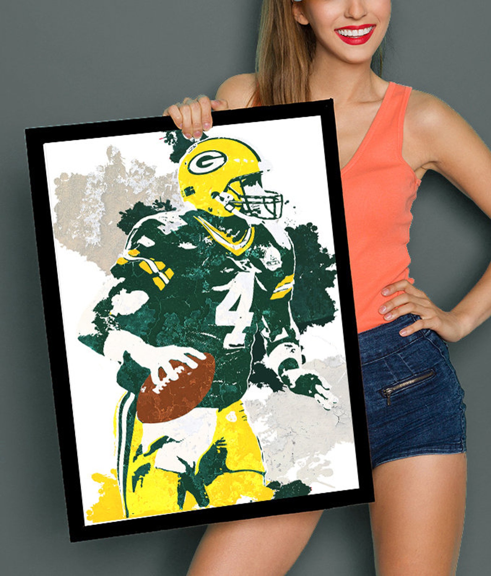 Brett Favre Green Bay Packers Poster Wall art Sports Poster | Etsy
