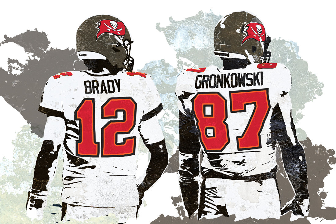 Tom Brady Rob Gronkowski Tampa Bay Buccaneers Poster Wall Art - Etsy