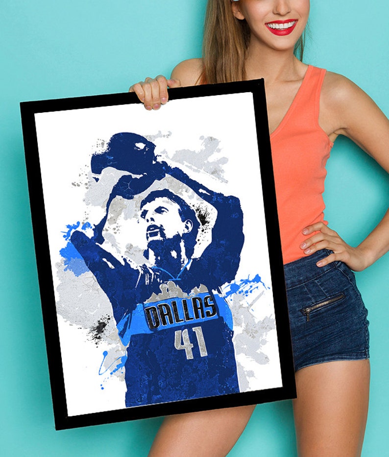 Fan Art Poster Dirk Nowitzki Dallas Mavericks Wall Art - Etsy